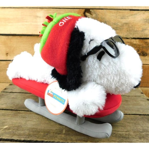 Hallmark | Toys | Hallmark Peanuts Snoopy On Sled Plush Stuffed Animal ...